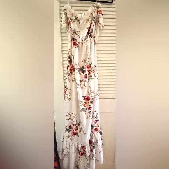 Boohoo | Dresses | Nwt Boohoo Jo Floral Off Shoulder Ruffle Wrap Dress ...